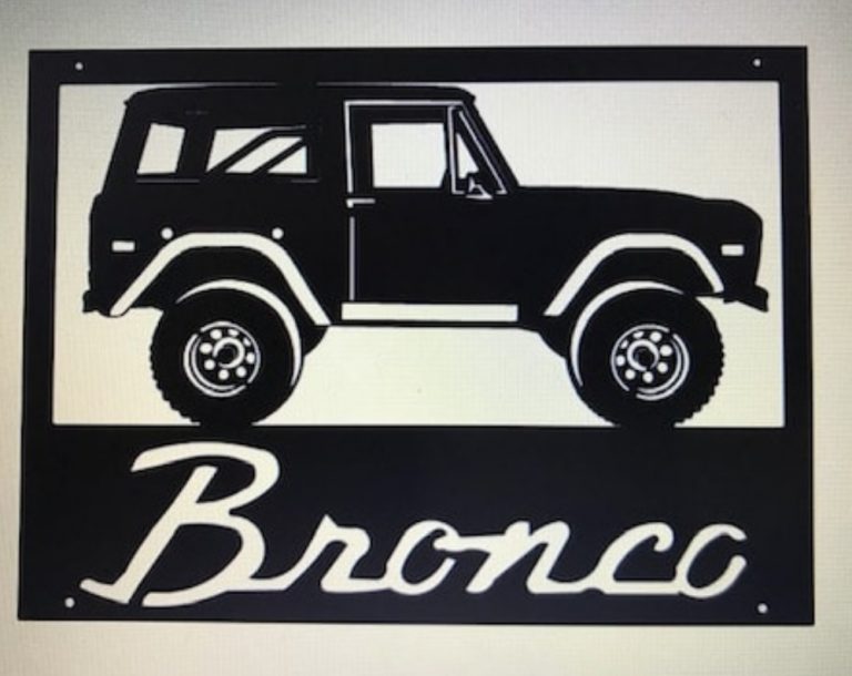 Ford Bronco sign, metal Bronco sign » Sign Performance