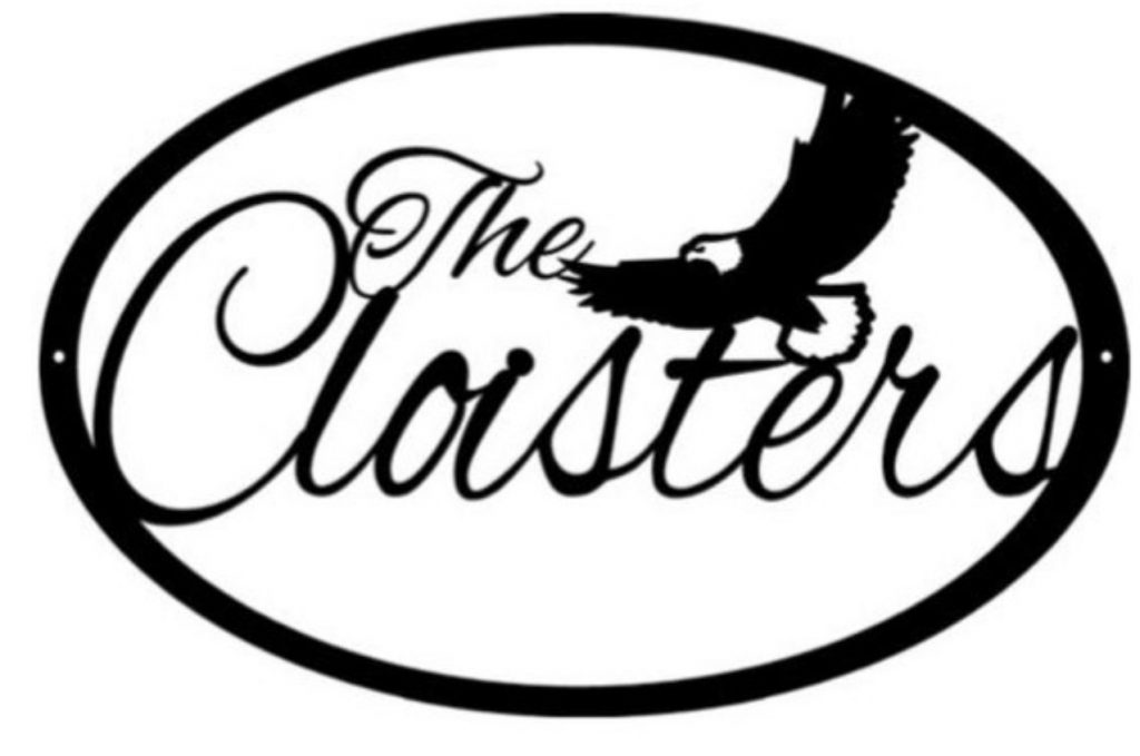Oval METAL SIGN with script name, personalized metal Eagle sign ...