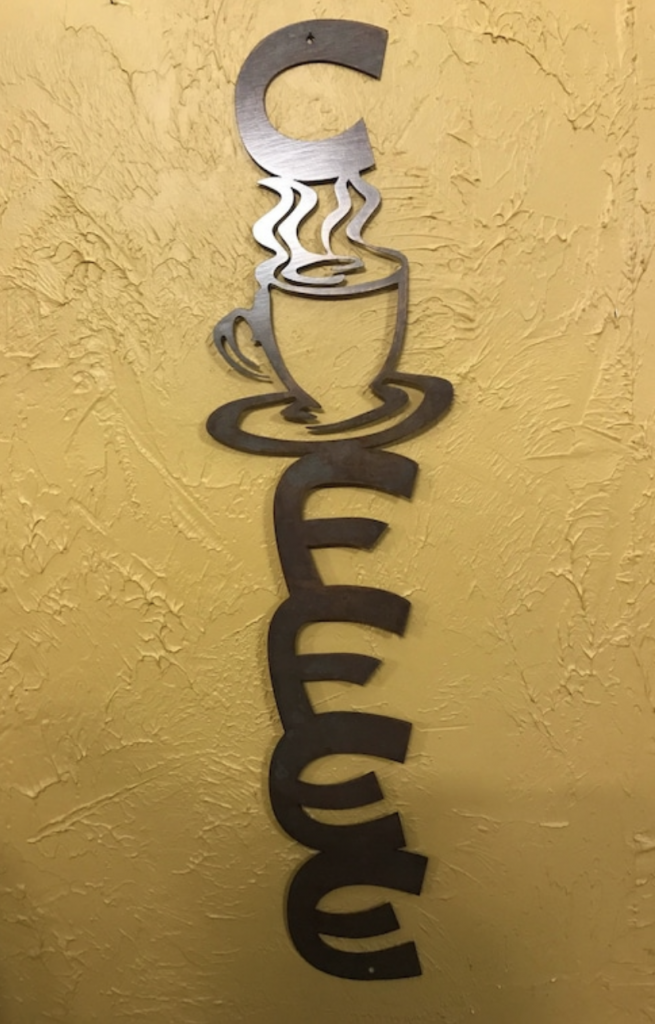 Metal COFFEE DECOR, rustic coffee wall art, coffee sign » Sign Performance