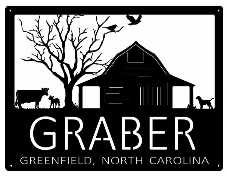 Custom Metal FARM Sign , barn cow calf birds flying metal sign » Sign ...