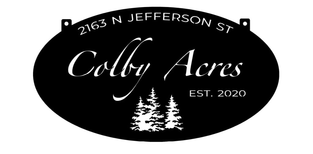 Colby Acres sign in black » Sign Performance