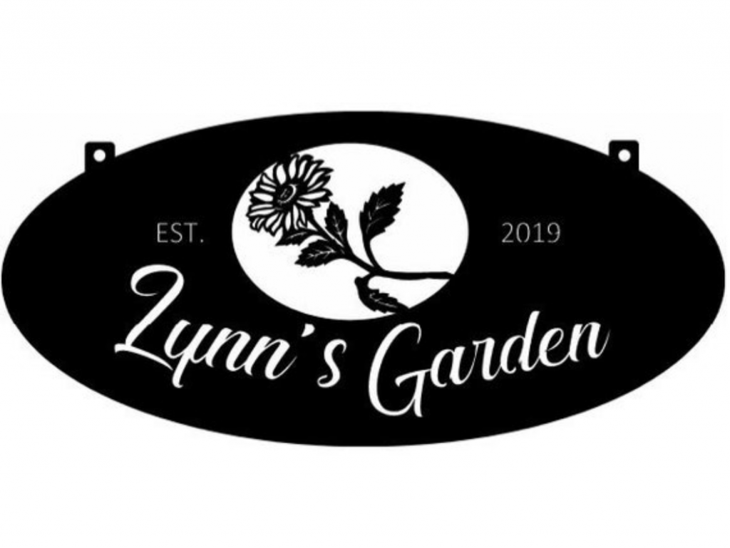 Oval METAL Flower GARDEN SIGN personalized, laser cut flower garden ...